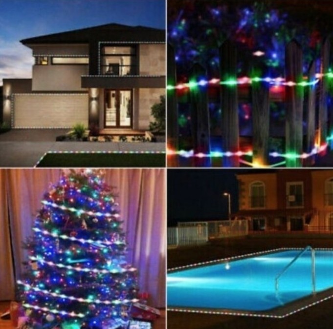 Vezi Banda led solara RGB cu panou solar si 5 moduri de iluminat la cel ...