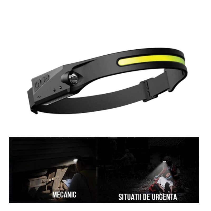 Vezi Lanterna frontala LED, incarcabila, 5 moduri de iluminare si ...